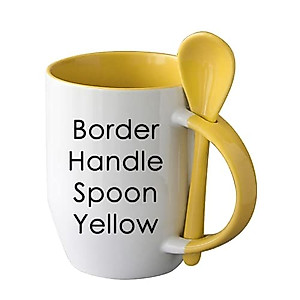 Generic, 12pcs Sublimation 12oz Coffee Mugs With Spoons Blanks, 6 Color to Choose From, Black, Blue, Brown, Orange, Pink, and Yellow.