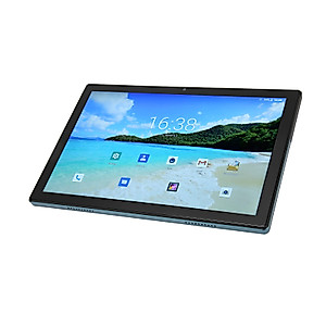 2 in 1 Tablet 10.1 Inch 12 8GB 256GB 16MP Camera Octa Core Processor WiFi GPS BT Tablet PC with Keyboard Blue (US Plug)