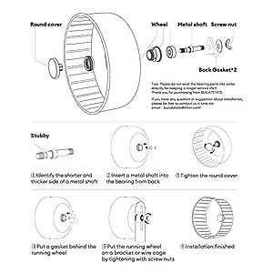 BUCATSTATE Hamster Wheel Silent, 6.7in Hamster Exercise Wheels Basic- Quiet Spinner Hamster Running Wheels for Gerbil Dwarf Syrian Hamster Rat Mice