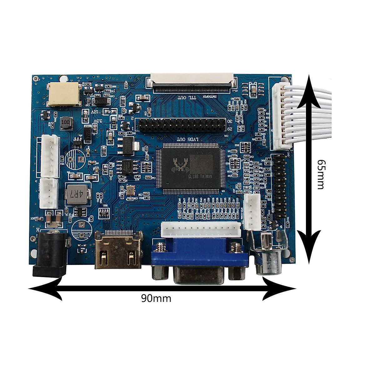 HDMI VGA 2AV LCD Controller Board for 6.5" AT065TN14 7" AT070TN92 AT070TN94 8" AT080TN64 9" AT090TN12 800x480 50Pins LCD Screen