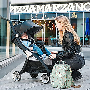 CAMILLEMMA Diaper Backpack for Mom Dad Baby Care, Maternity Nappy Baby Bags for Boys Girls Large Green