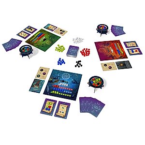AEG Whirling Witchcraft | Use Recipes, Generate Magical Ingredients & Overflow Opponent's Cauldron | Halloween Board Game | 2-5 Players | Ages 10+