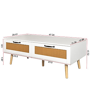 Lift Top Coffee Table, Modern Coffee Table with 2 Storage Drawers,Center Table with Lift Tabletop for Living Room, Office