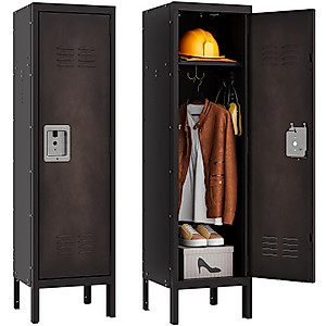 SISESOL Metal Locker Storage Cabinet Lockers for Employees Metal Locker Shelf Home Office Storage Cabinets Coat Lockers Narrow Cabinet 55" Standing Cabinet Organizer Steel File Cabinet