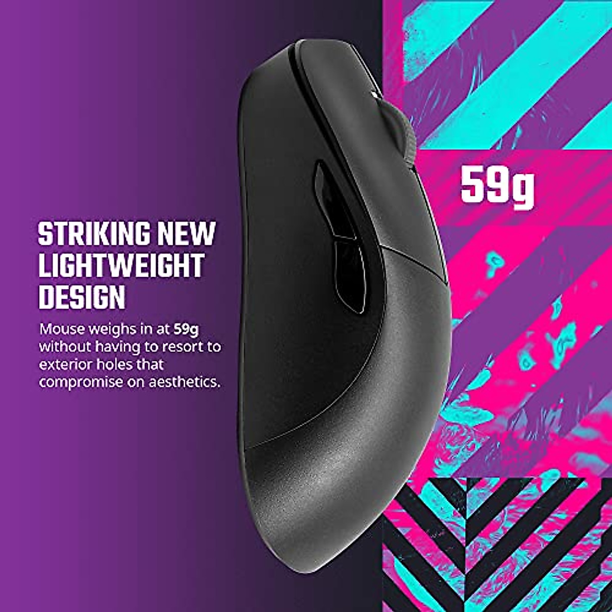 Cooler Master MM731 Wireless Gaming Mouse Black, Adjustable 19,000 DPI, Palm|Claw Grip, 2.4GHz|Bluetooth, PixArt Optical Sensor, Ultraweave Cable, PTFE Feet, RGB Lighting (MM-731-KKOH1)