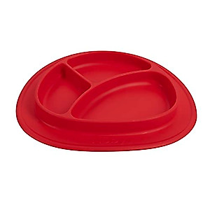 Nuby Silicone Sure Grip Miracle Mat, Fits Most High Chairs, 6 M+, Red