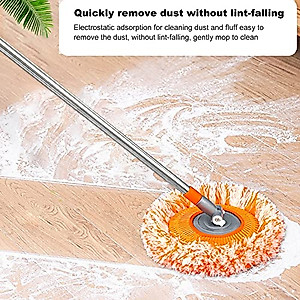 Mops for Floor Cleaning, 360 Degree Rotatable Adjustable Cleaning Mop, Extendable Wall Cleaner Mop,with Reusable Washable Mop Head, Wall Cleaning Mop for Wall Ceiling Floor