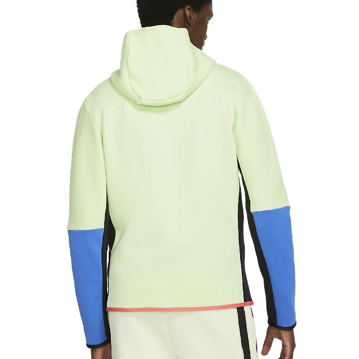 Nike Sportswear Tech Fleece Hoodie Mens Lime Ice/Black-Signal Blue -XX-Large