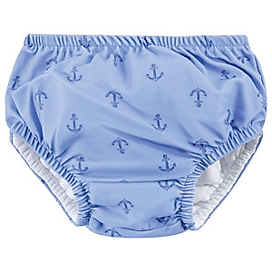 Hudson Baby Unisex Baby Swim Diapers, Blue Whale Navy Anchor, 12-18 Months