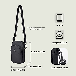 OIWAS Mini Crossbody Bag for Men, Multiple Ways to Carry as Shoulder Waist Pouch Sling Bag for Cell Phone Passport Wallet Mini Messenger Bag Detachable