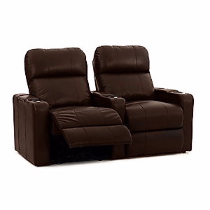 Octane Turbo XL700 Row of 2 Seats, Straight Row in Brown Leather with Power Recline