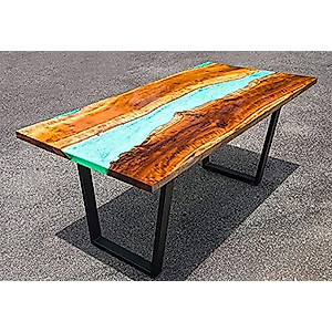 Handmade Epoxy Table, Live Edge Wooden Table, Epoxy Resin River Table, Natural Wood,Dining table, Natural Epoxy Dining Table, Resin Table
