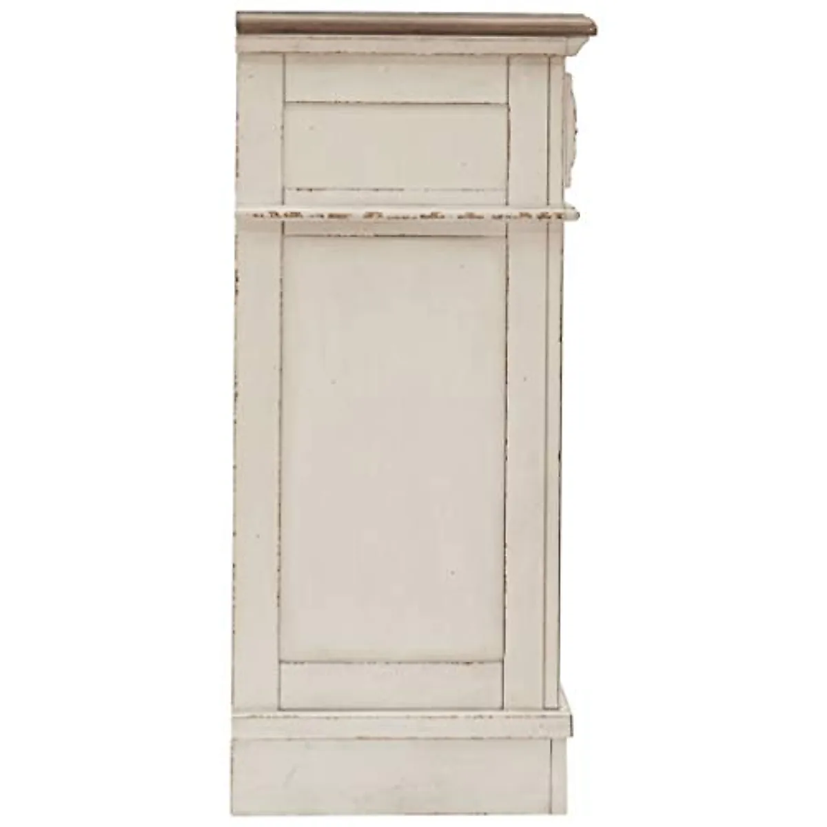 Signature Design by Ashley Realyn French Country 7 Drawer Two Tone Dresser, Chipped White