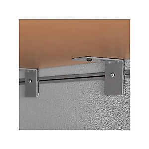 Bush Business Furniture Double Cubicle Desk with Privacy Panels | Easy Office Collection Two Person L Shaped Table | 60Dx120Wx45H