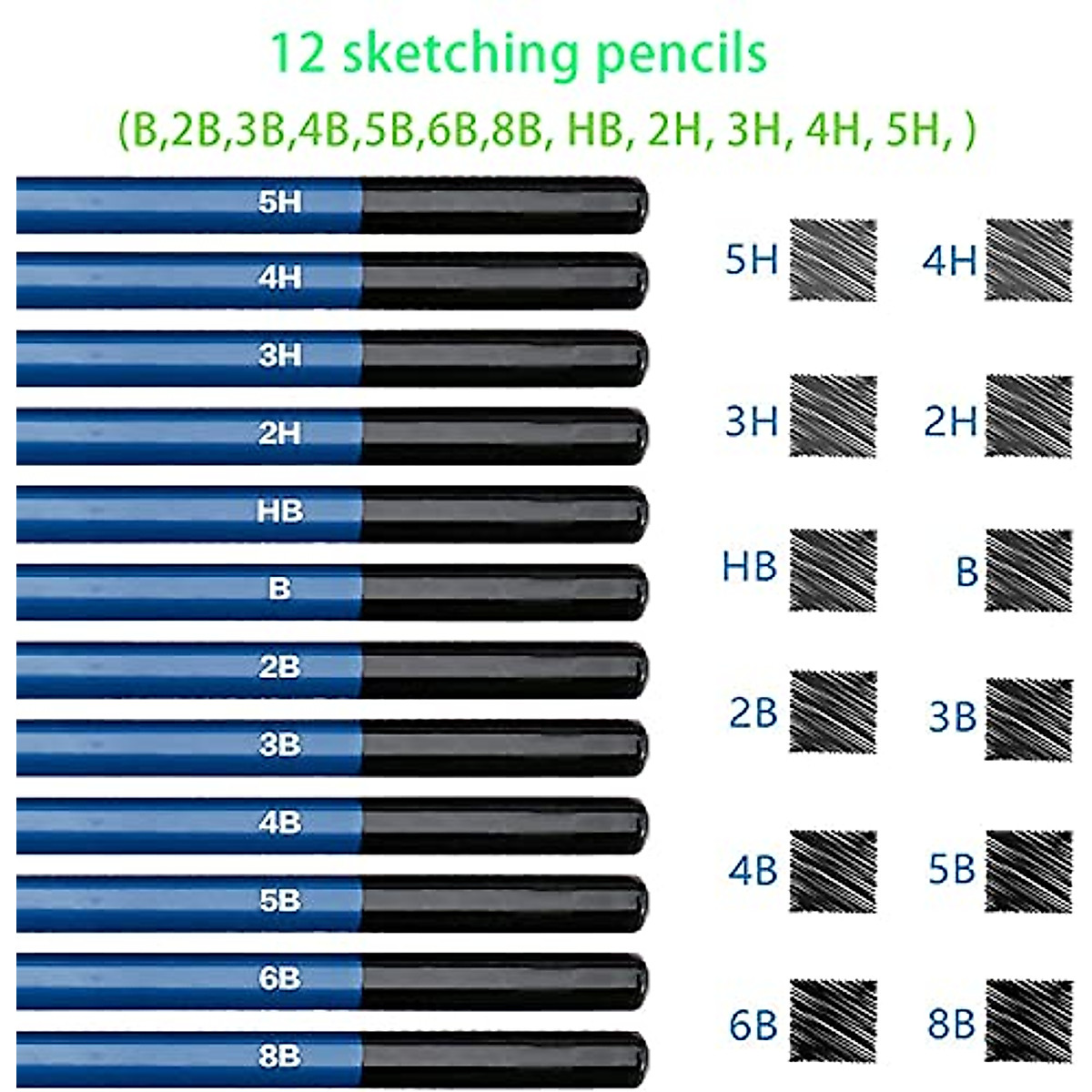 DIPAWS 54 Pack Drawing Set Sketching Kit, Pro Art Supplies with 2 Sketchbook, Include Colored, Graphite, Charcoal, Watercolor & Metallic Pencil, for Artists Adults Teens Beginner