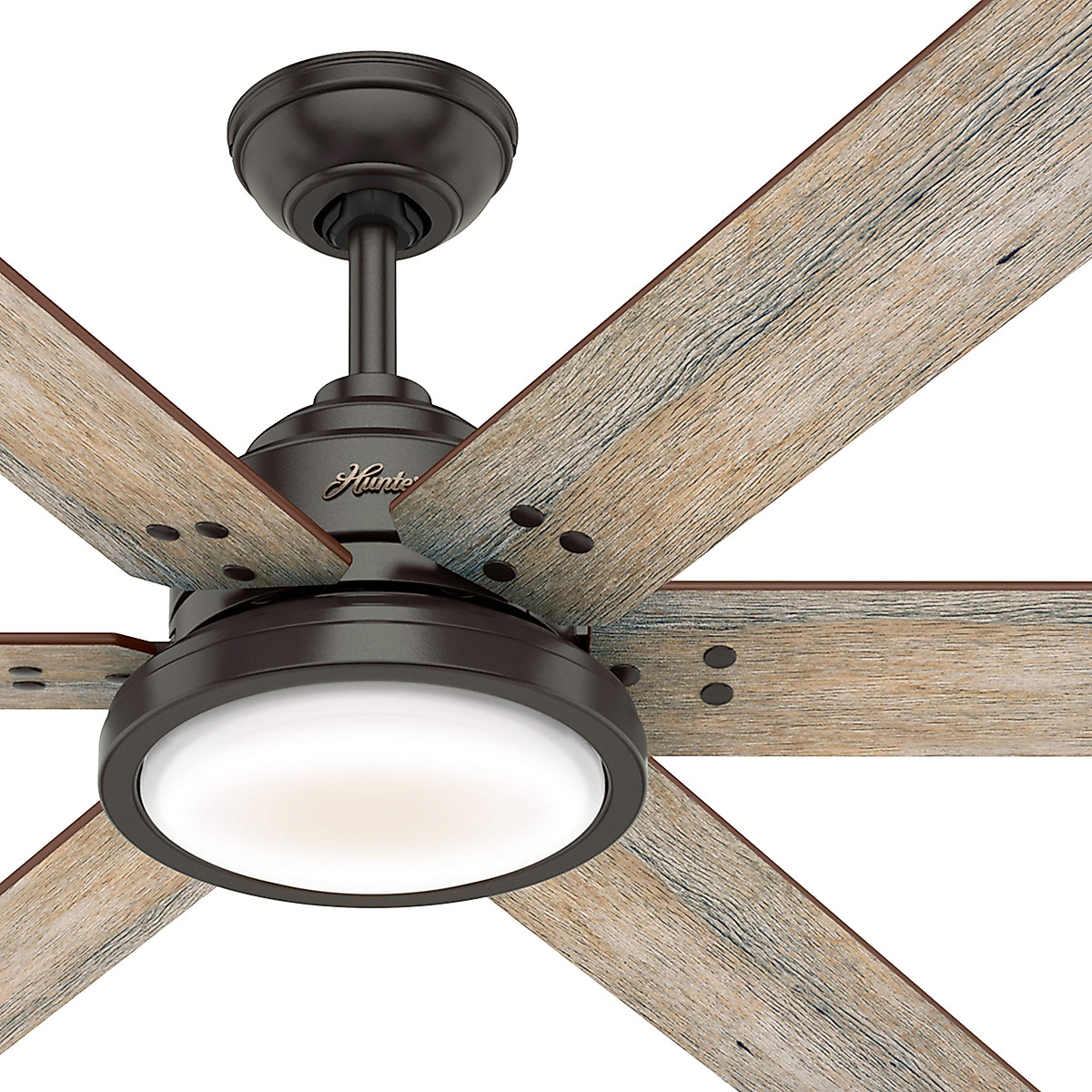 Hunter Fan 60 inch Casual Noble Bronze Indoor Ceiling Fan with Light Kit (Renewed)