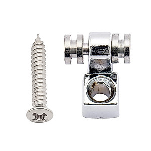 Musiclily Pro Steel Guitar Roller String Guides Roller String Trees Retainer for Strat Stratocaster Tele Telecaster Electric Guitar Replacement, Chrome (Set of 2)