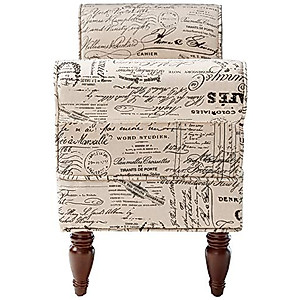 Linon Lillian Bench, Linen