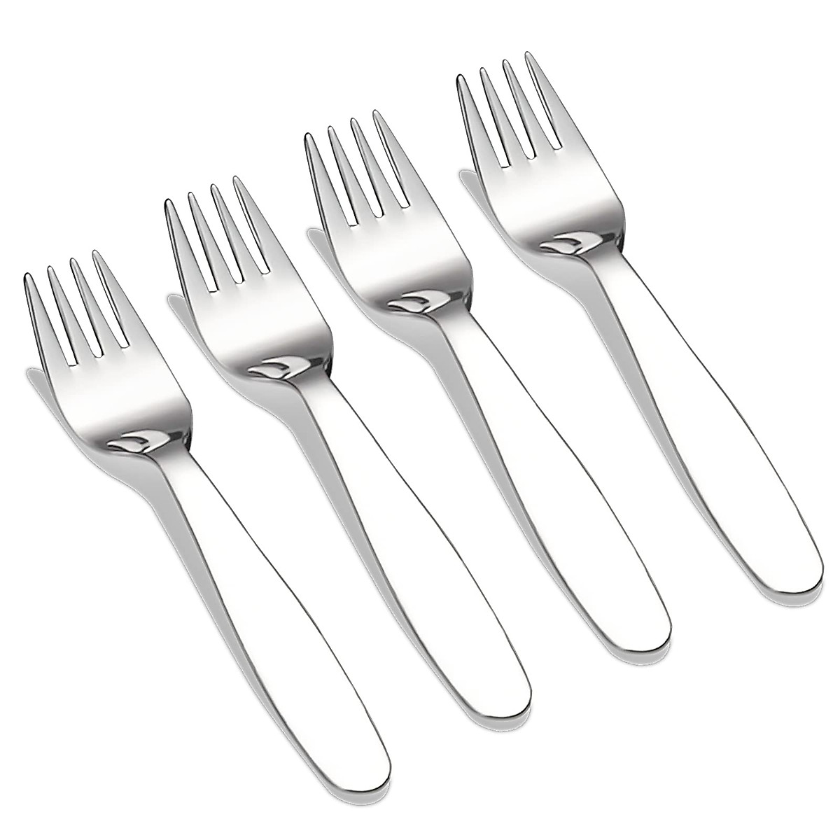 VANRA Premium 18/8 Stainless Steel Children Cutlery Set 5.8-inch Kids Dinner Forks Set 4 Pieces Silverware Flatware Utensil Set for Home School (4 Forks)