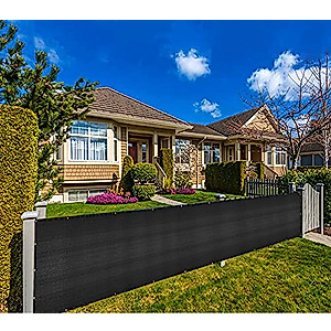 ALBN Fence Shade Net Cover Balcony Privacy Protective Screens 85% Blockage UV-Proof Metal Hole for Garden Patio Backyard HDPE with Cable Ties (Color : Black, Size : 0.9x11m)