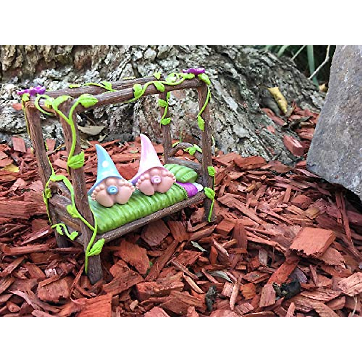 Miniature Baby Gnome “Toby” – The Baby Gnome with The Polka Dot Blue Hat for The Fairy Garden