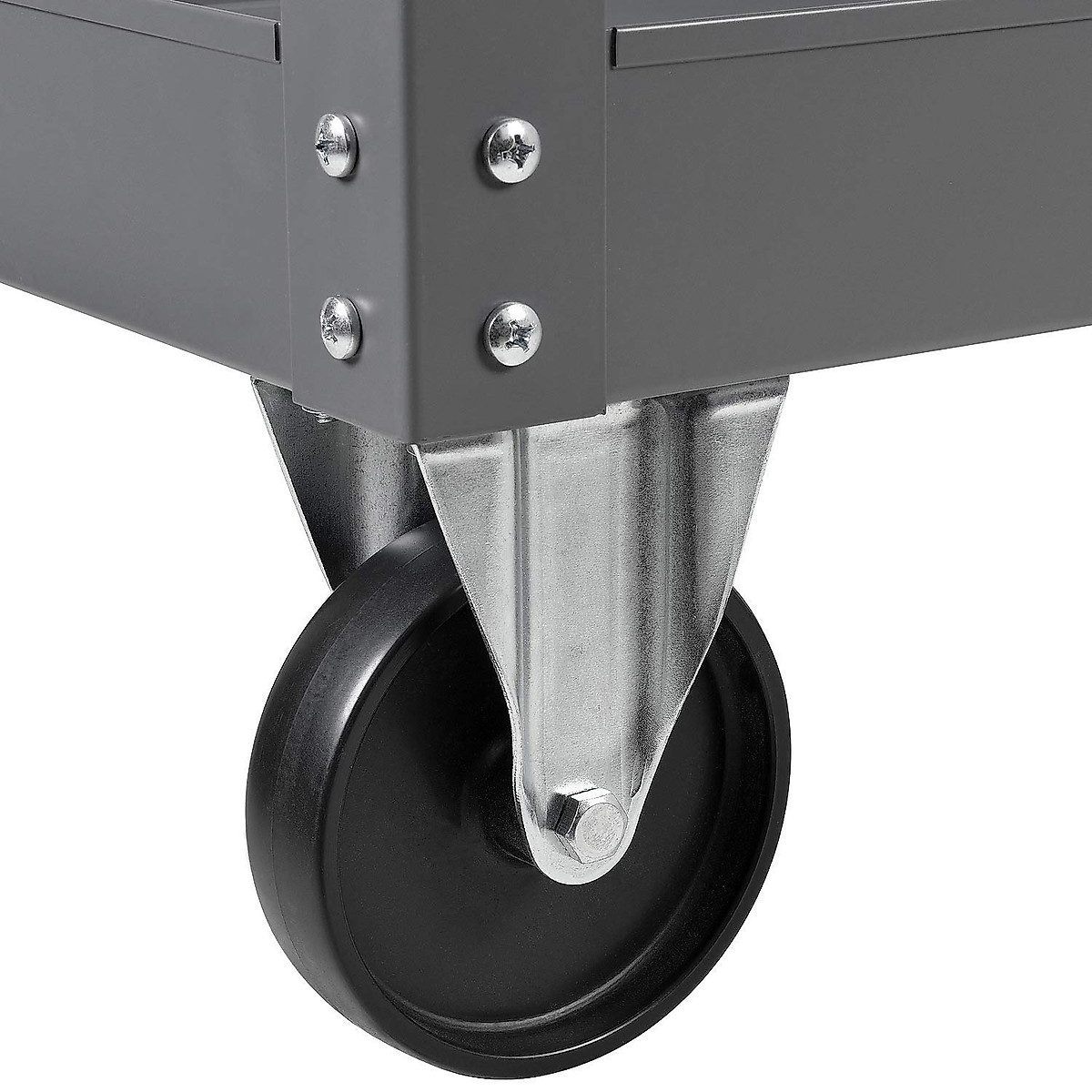 Global Industrial 2 Shelf Deep Tray Steel Stock Cart, 800 Lb. Capacity, 36"L x 24"W x 32"H