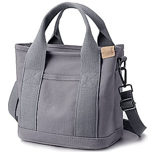 Small Tote Bag with Zipper Tote Bag for Women Canvas Crossbody Bag Shoulder Bag Satchel Hobo Bag Messenger Bag 2023
