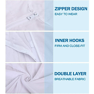 Vaslanda Men Slimming Body Shaper Vest Chest Compression Shirt Tight Undershirt Shapewear Tank Top Moobs Binder Zipper White