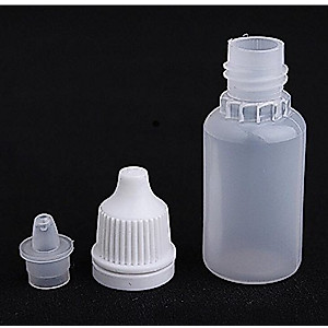 50pcs Plastic Dropper Dropping Bottle Clear Squeeze Sample Eye Liquide Storage Container with Screw Cap and Plug Empty Soft Refillable size 15ml/0.5oz