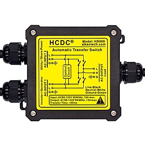 AC120V 15Amp Automatic Transfer Switch, ATS Auto Transfer Switch, HD060
