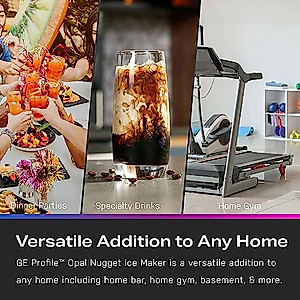 GE Profile Opal 2.0, Chewable Crunchable Countertop Nugget Ice Maker, Scoop included, 38 lbs in 24 hours, Pellet Ice Machine with WiFi & Smart Connected, Stainless Steel