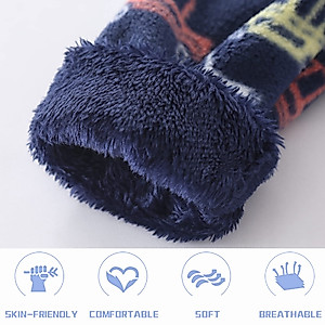 Toddler Baby Fleece Jacket Hooded Kids Boys Girls Autumn Winter Long Sleeve Thick Warm Outerwear 2-6 Years (5T, Blue)