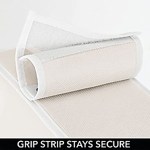 mDesign Soft Fabric Over Closet Rod Hanging Storage Organizer with 10 Shelves for Child/Kids Room or Nursery - Cream/White