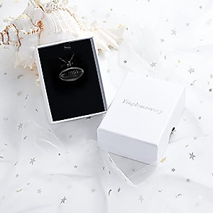 Yinplsmemory Cremation Jewelry Football Memorial Urn Necklace for Ashes Holder Stainless Steel Ashes Keepsake Urn Jewelry for Brother Boyfriend