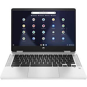 HP 2022 Newest X360 2-in-1 Chromebook 14" HD Touchscreen, Intel Celeron N4500(Up to 2.8GHz), 4GB DDR4 RAM, 32GB eMMC, WiFi, Bluetooth, Webcam, USB Type-C, Chrome OS, Silver
