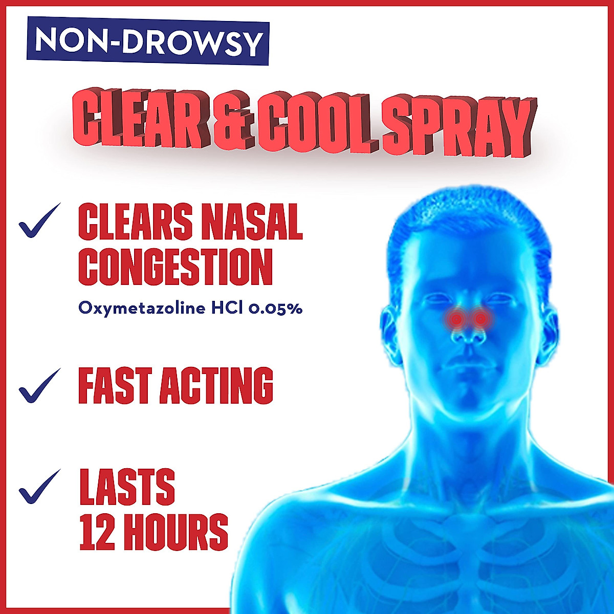 Mucinex Sinus-Max Nasal Spray Clear & Cool, 0.75 oz Packaging May Vary (Pack of 2), 1.5 fluid ounces