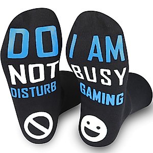 Birthday Gifts For Mens,Do Not Disturb Im Gaming Socks for Men,Teen Boys Gifts Ideas,Fathers Day Funny Gifts For Dad Sons