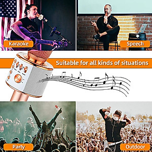 TRAELY Kids Karaoke Microphone age 5-10, Toys for 5 6 7 8 9 10 Year Old Girls, Little Girls Birthday Gifts