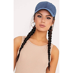 Eohak Ponytail Baseball Hat Distressed Retro Washed Womens Twill