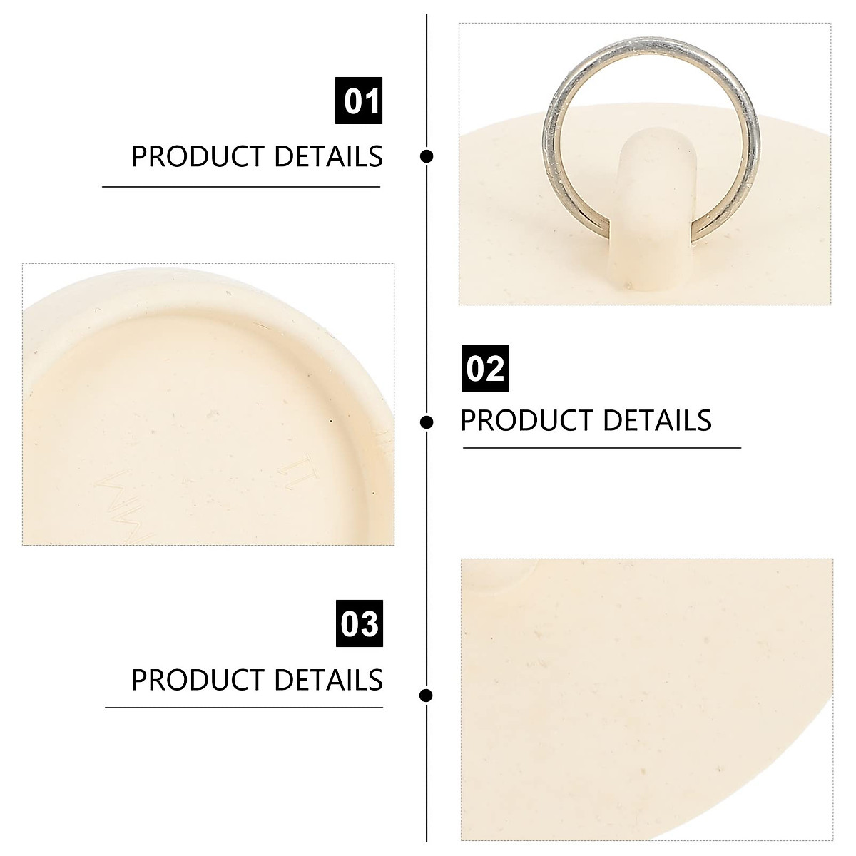 6pcs Rubber Sink Stopper Tub Stopper Kitchen Sink Stopper Drain Stopper Tub Drain Parts Bathroom Bath Stopper Bath Plugs Kitchen Sink Plug Sink Water Stopper Bathtub Plugs