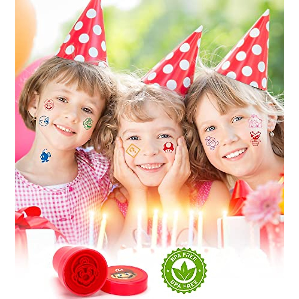 30Pcs Game Themed Stampers for Kids, Cartoon Birthday Party Supplies Favors Decorations for Game Fans, Goodie Bag Treat Bag Stuffers Party Gifts for Boys Girls Classroom Rewards Prizes