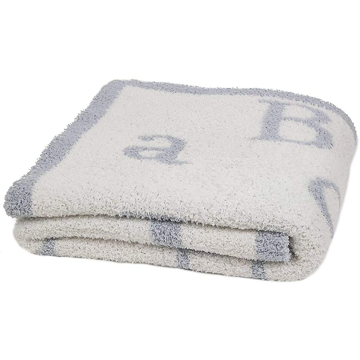 Barefoot Dreams Unisex CozyChic® ABC Blanket Ocean/Cream Baby