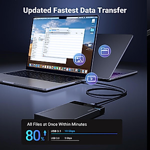 UGREEN 10 Gbps Micro B to USB C Hard Drive Cables, 1.5FT USB C to Micro B, External Hard Drive Cable Compatible with MacBook Pro/Air, iPad/Tablet, iPhone, Samsung Galaxy S24, WD Seagate etc