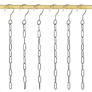 6Pcs Saving Space Clothes Hanger Chains Stainless Steel Clothes Hanger Organizer Wardrobe Space Saver Hanger Multi-Layer Hangers Chains College Dorm Room Essentials Hangers