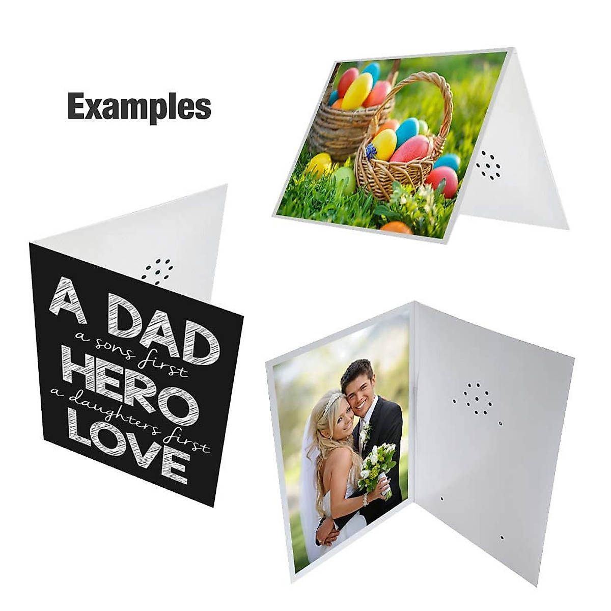 Talking Products, Voice Recordable Talking Audio Greeting Card, Record and Send Your own Personalized Custom Voice Message. 40 Seconds Recording with Replaceable Batteries.