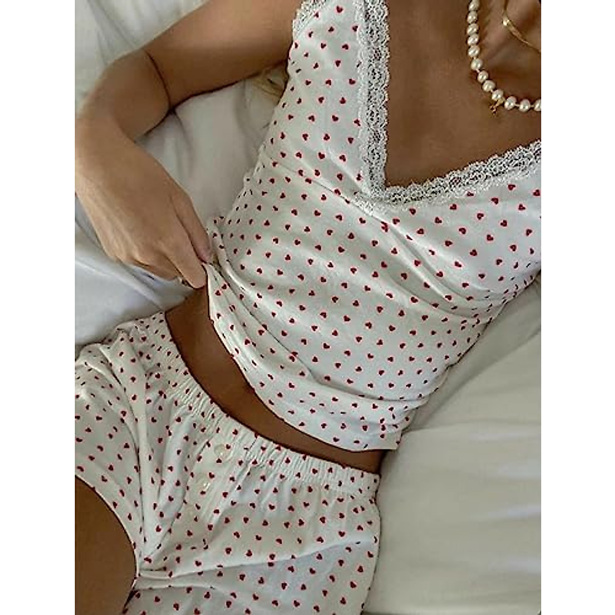 Sexy Two Piece Outfits for Women Y2k Clothing Summer Floral Pajamas Short Suit 2 Piece Outfit Brandy Melville Tank Top Shorts Set