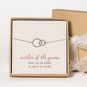 A+O Mother of The Groom Gift - Interlocking Circles Bracelet in Silver