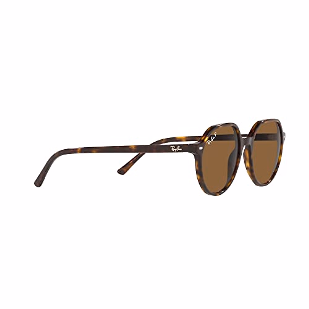 Ray-Ban RB2195 Thalia Square Sunglasses, Havana/Polarized Brown, 51 mm