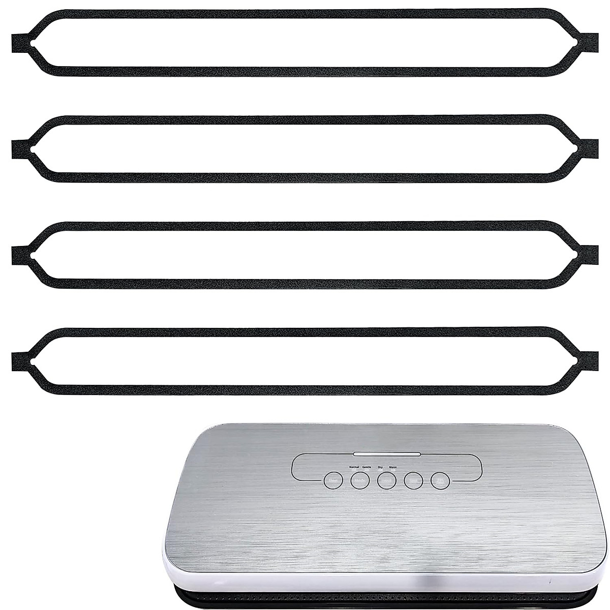 ziHenryDa 4 Pack Foam Replacement Gaskets compatible with NutriChef Vacuum Sealer Machine,Applies to NutriChef PKVS Automatic Vacuum Series Sealers