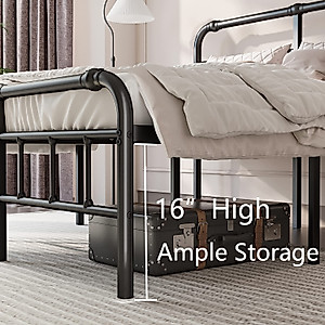 Bedella California King Bed Frames with Headbaord and Footboard, 18 Inches High, Heavy Duty 3500lbs Steel Slats Support, Easy to Assemble, Noise Free, No Box Sprig Needed